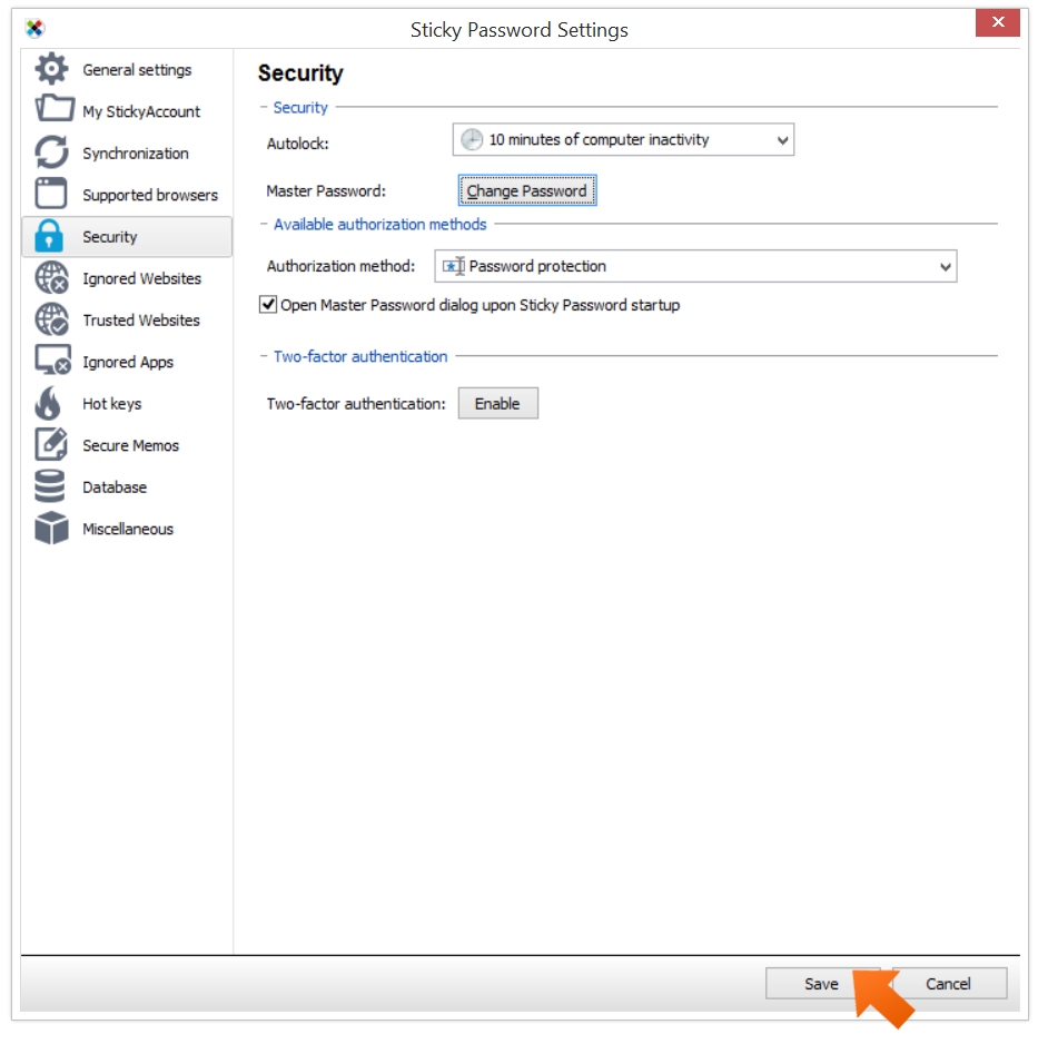 How to change your Master Password on Windows?